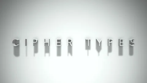 cipher types 3D title animation white te... | Stock Video | Pond5