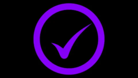 Circle animated tick mark animation on a... | Stock Video | Pond5