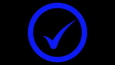 Circle animated tick mark animation on a... | Stock Video | Pond5