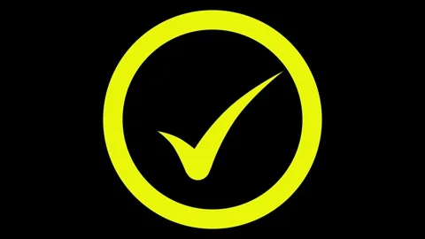 Circle animated tick mark animation on a... | Stock Video | Pond5