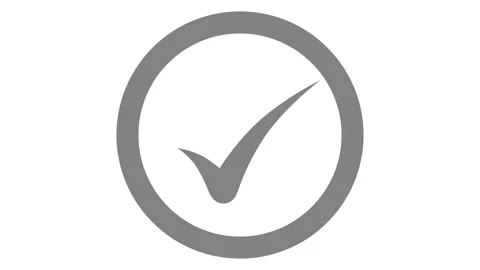Circle animated tick mark animation on a... | Stock Video | Pond5