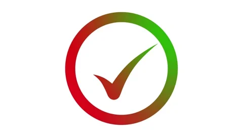 Circle animated tick mark animation on a... | Stock Video | Pond5