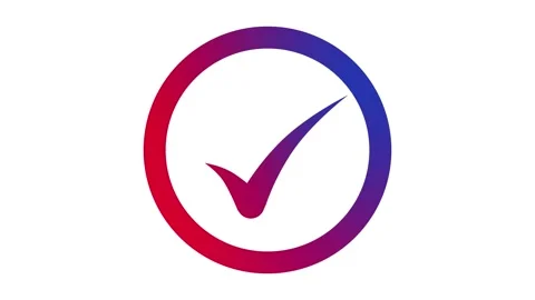 Circle animated tick mark animation on a... | Stock Video | Pond5