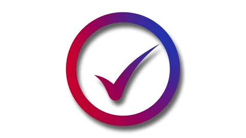 Circle animated tick mark animation on a... | Stock Video | Pond5