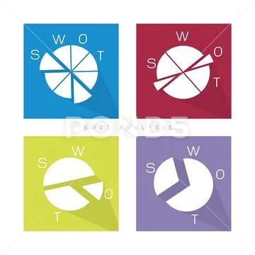 Circle Chart of SWOT Analysis Strategy Management Illustration #76438272