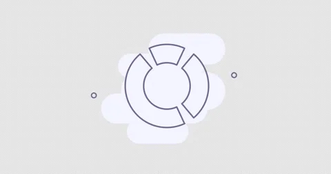 circle diagram 2d animated outline icon | Stock Video | Pond5