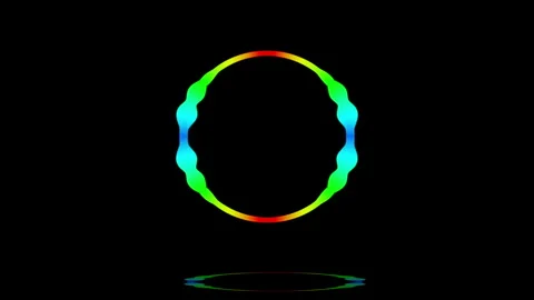 Circle on equalize sound wave animation. | Stock Video | Pond5