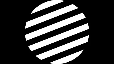 Circle lines black and white alpha | Stock Video | Pond5