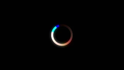 Circle loading animation with glitch eff... | Stock Video | Pond5