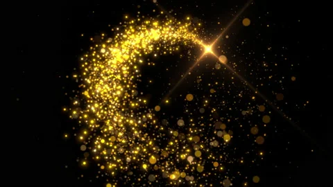 circle particles animation star trail | Stock Video | Pond5