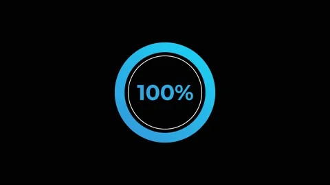Circle percentage Loading Animation 0-10... | Stock Video | Pond5