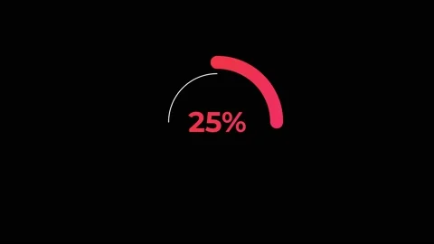 Circle percentage Loading Animation 0-25... | Stock Video | Pond5