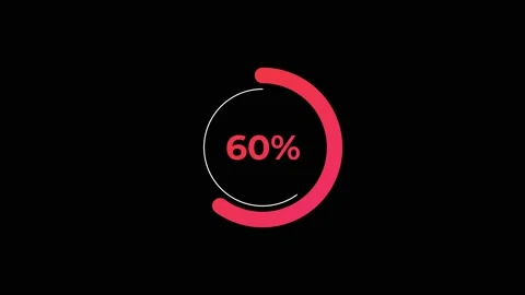 Circle percentage Loading Animation 0-60... | Stock Video | Pond5