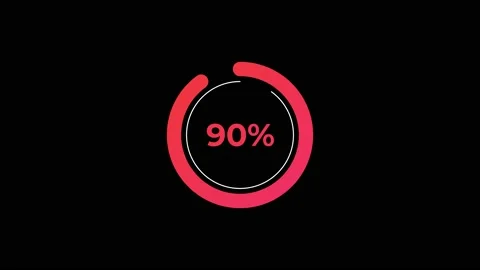 Circle percentage Loading Animation 0-90... | Stock Video | Pond5