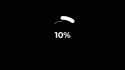 Circle percentage Loading Animation 0-10... | Stock Video | Pond5