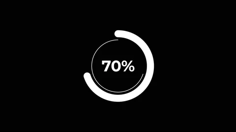 Circle percentage Loading Animation 0-70... | Stock Video | Pond5