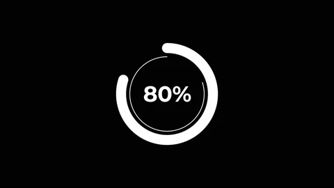 Circle percentage Loading Animation 0-80... | Stock Video | Pond5