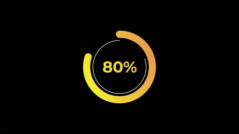 Circle percentage Loading Animation 0-80... | Stock Video | Pond5