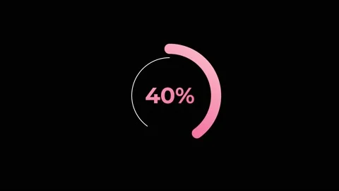 Circle percentage Loading Animation 0-40... | Stock Video | Pond5