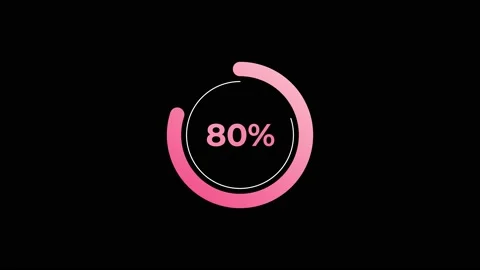Circle percentage Loading Animation 0-80... | Stock Video | Pond5