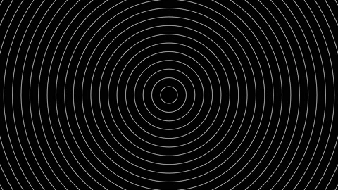 Circle pulse geometric on black backgrou... | Stock Video | Pond5