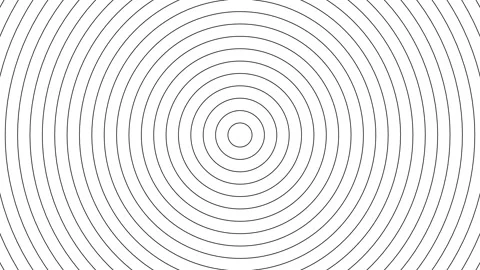 Circle pulse geometric on white backgrou... | Stock Video | Pond5