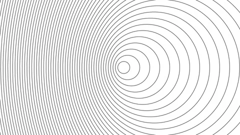 Circle pulse geometric on white backgrou... | Stock Video | Pond5