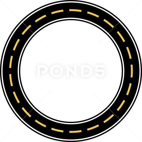Circle race circuit vector illustration Illustration #107496112