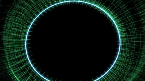 Circle Radial Patterns Green Audio React... | Stock Video | Pond5
