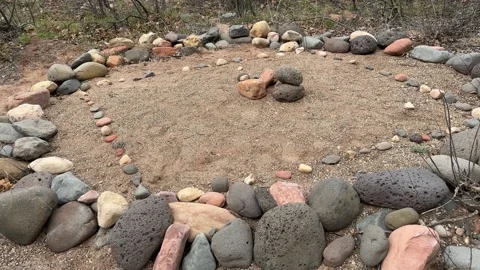 A Circle of Rocks at Crescent Moon Ranch... | Stock Video | Pond5