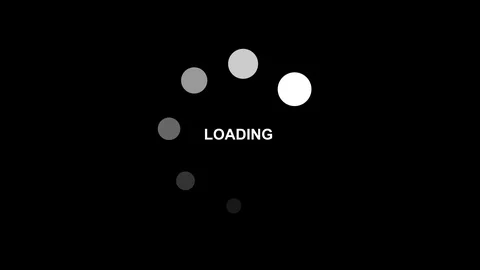 circle rotating loading icon. white dot ... | Stock Video | Pond5