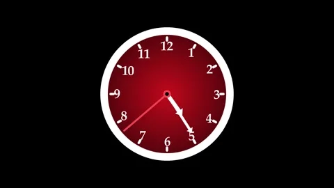 Circle simple analog clock isolated anim... | Stock Video | Pond5