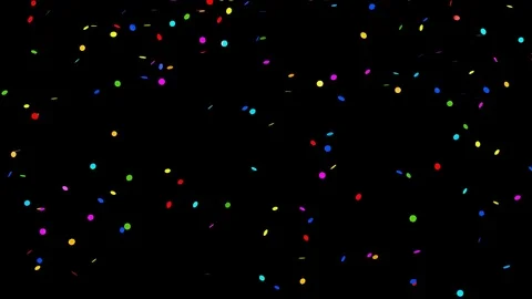 Circles confetti Loop with alpha channel... | Stock Video | Pond5