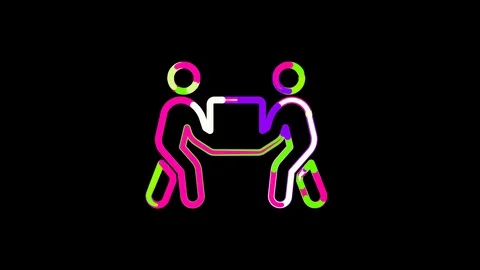 Circles gather in symbol people carry. A... | Stock Video | Pond5