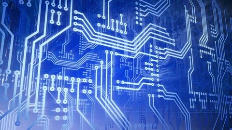 Circuit Board Background Loopable Electronic Circuit Motion Background