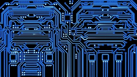 Circuit Board loop over an alpha channel | Stock Video | Pond5