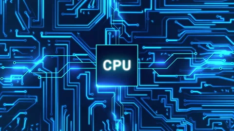 Circuit board with moving electrons and ... | Stock Video | Pond5