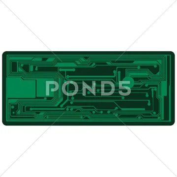 Circuit Board PCB Vector Banner Portrait Background ~ Clip Art #67573199