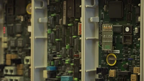 Circuit Board on Wall, Focus Pull Front ... | Stock Video | Pond5