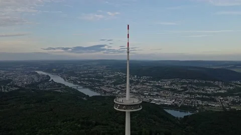 Circular drone movement around the Fernm... | Stock Video | Pond5
