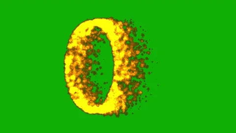 Circular fire portal green screen motion... | Stock Video | Pond5