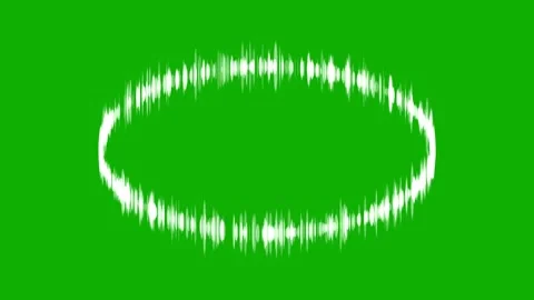 Circular frequency waves green screen mo... | Stock Video | Pond5