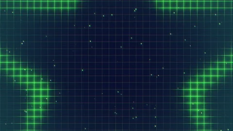 Circular green lines form star on black ... | Stock Video | Pond5