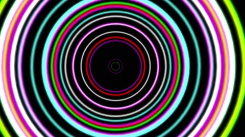 Circular pattern spinning on a black bac... | Stock Video | Pond5
