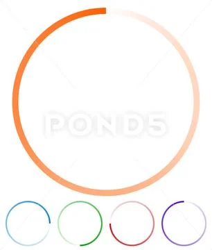 Circular preloaders, step, progress indicators set at 4 stages ...