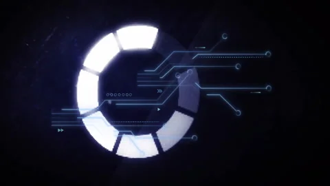 Circular progress bar animation with dig... | Stock Video | Pond5