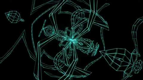Circular rotating transformations. Neon ... | Stock Video | Pond5