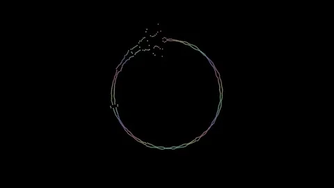 Circular sound wave loop of isolated whi... | Stock Video | Pond5