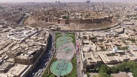 Citadel of Erbil Drone Footage | Erbil |... | Stock Video | Pond5