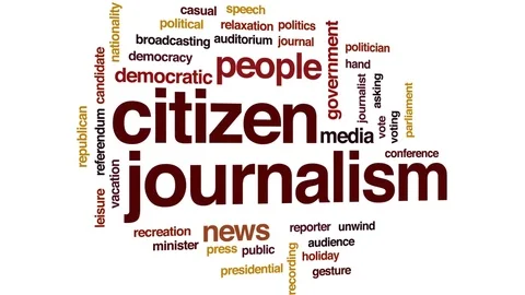 Citizen journalism animated word cloud, ... | Stock Video | Pond5
